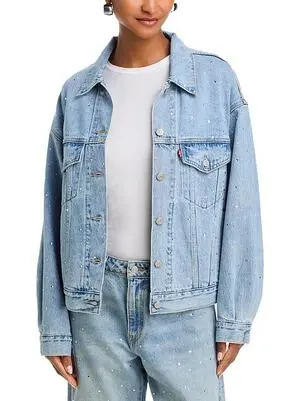 StüSsy X Levi'S Embossed Praglad Trucker Jacket - Stussy Rugged